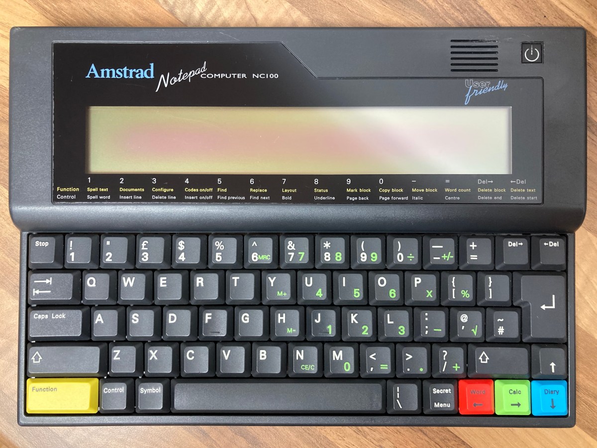 1992 Amstrad NC100 Notepad Computer Repair – Adam's Vintage Computer ...